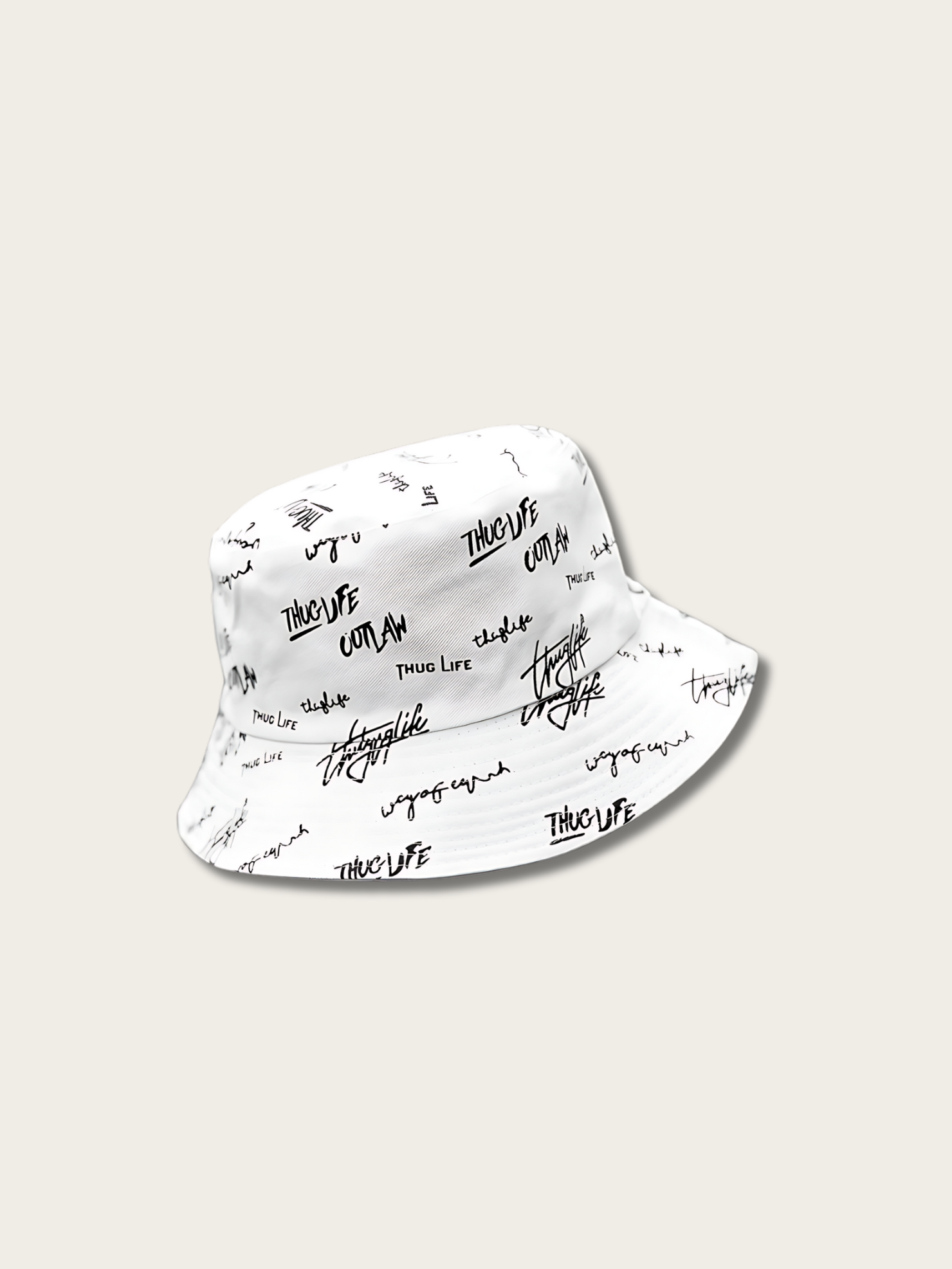 Thug Script Japanese Bucket Hat – Wide-Brim | RUEMOOD